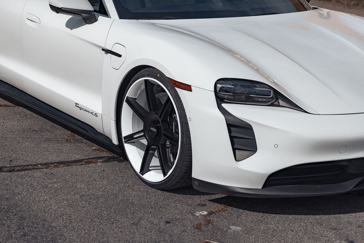 2022 Porsche Taycan - Rotiform FRA - White | Wheel Pros